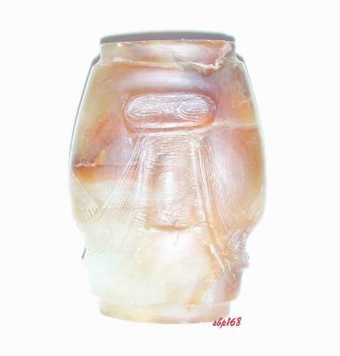 jade cong（A tubular ancient Chinese jade ritual object with a circular ...