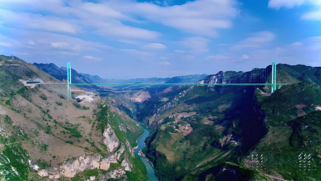 Huajiang Canyon Bridge（A steel truss girder suspension bridge spanning ...