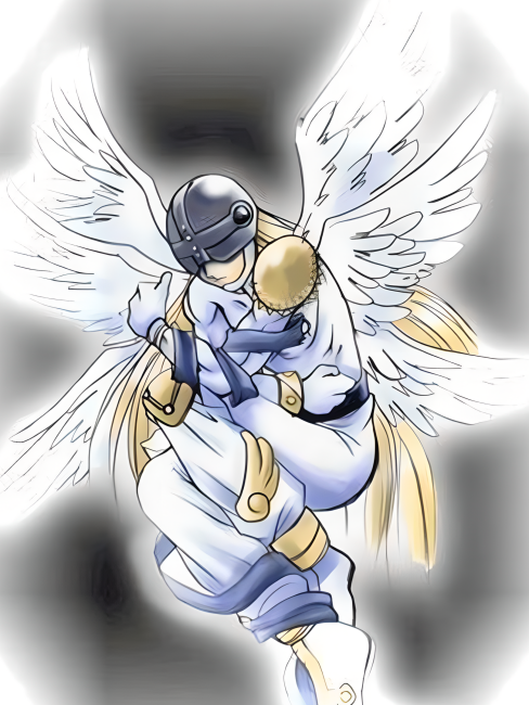 Angemon（Una criatura ficticia que aparece en la serie Digimon.）_Baidu ...